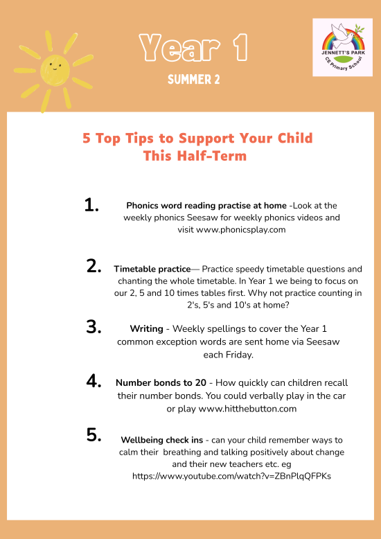 Year 1 Work | Jennett's Park